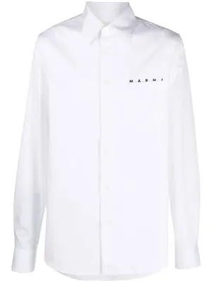 Marni Logo-print Long-sleeve Shirt