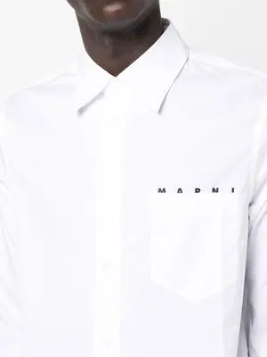 Marni Logo-print Long-sleeve Shirt