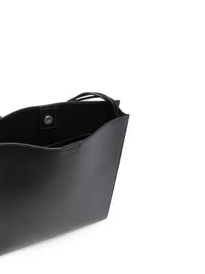 JIL SANDER Braided Strap-detail Shoulder Bag - Black