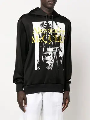 Alexander McQueen Logo-print Long-sleeved Hoodie