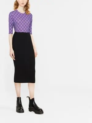 Versace Knitted Midi Skirt