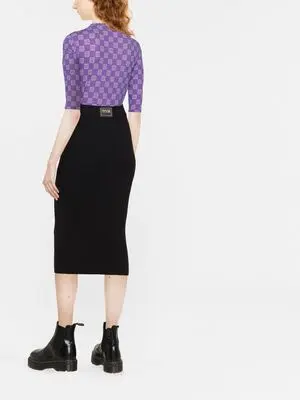 Versace Knitted Midi Skirt