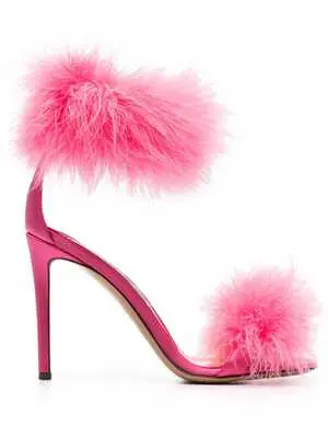 Alexandre Vauthier Feather Detail Open-toe Sandals