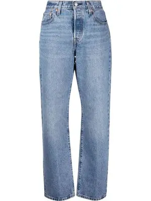 LEVI'S High-rise Straight-leg Jeans - Blue