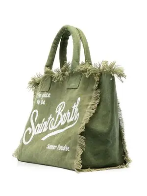 MC2 SAINT BARTH Logo Print Tote Bag - Green