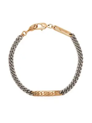 CAPSULE ELEVEN Engraved-logo Chain Bracelet - Gold