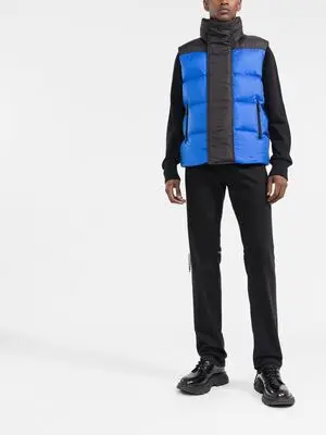 Dsquared2 Logo-print Duck-feather Gilet - Blue