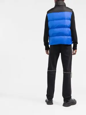 Dsquared2 Logo-print Duck-feather Gilet - Blue