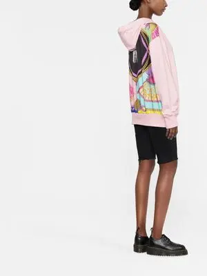 Versace Panelled Print Hooded Sweatshirt