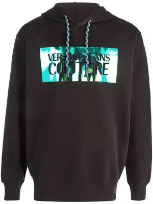 Versace Logo-print Hoodie - Black