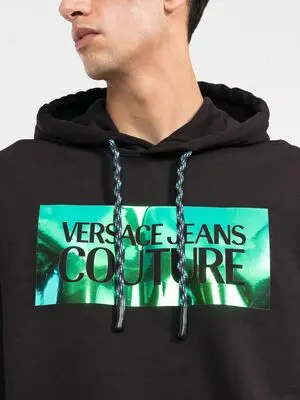 Versace Logo-print Hoodie - Black