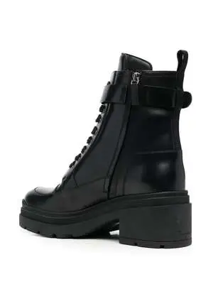 FERRAGAMO Leather Combat Boots