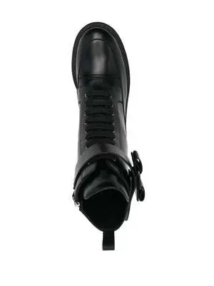FERRAGAMO Leather Combat Boots