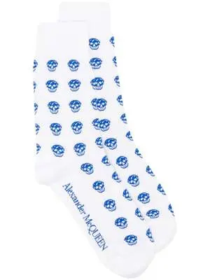 Alexander McQueen Skull-print Cotton Socks
