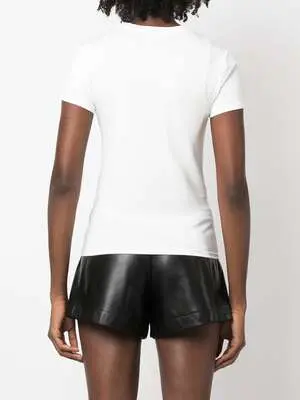 Patrizia Pepe Rhinestone Logo T-shirt - White