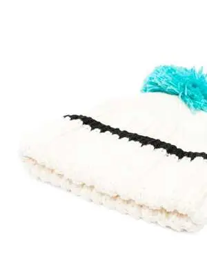 PATOU Pompom-trim Knitted Beanie