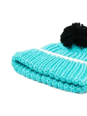 PATOU Pompom-trim Knitted Beanie