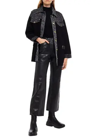 Sandro Evy Leather Straightleg Pants