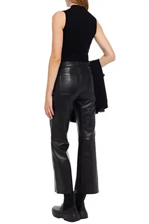 Sandro Evy Leather Straightleg Pants