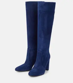 GIANVITO ROSSI Glen 85 Suede Knee-high Boots