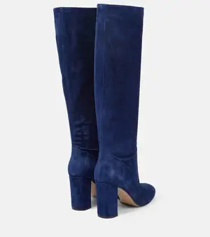 GIANVITO ROSSI Glen 85 Suede Knee-high Boots