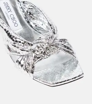 JIMMY CHOO Avenue 50 Snake-effect Mules