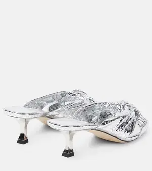 JIMMY CHOO Avenue 50 Snake-effect Mules