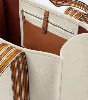 Loro Piana The Suitcase Stripe Medium Tote Bag