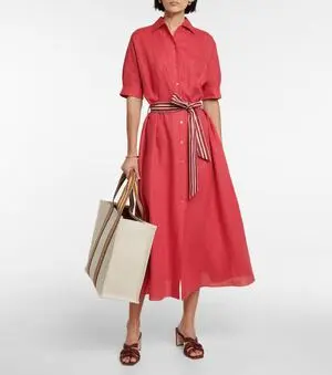 Loro Piana The Suitcase Stripe Medium Tote Bag
