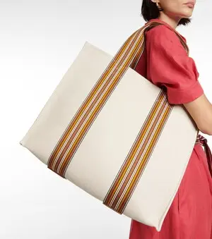 Loro Piana The Suitcase Stripe Medium Tote Bag
