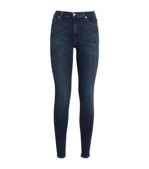 7 For All Mankind Slim Illusion Luxe Skinny Jeans - Blue