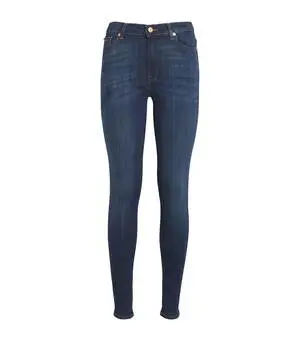 7 For All Mankind Slim Illusion Luxe Skinny Jeans - Blue