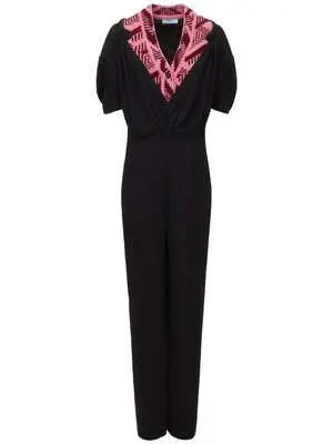 Prada Sablé Jacquard Jumpsuit - Black,multi