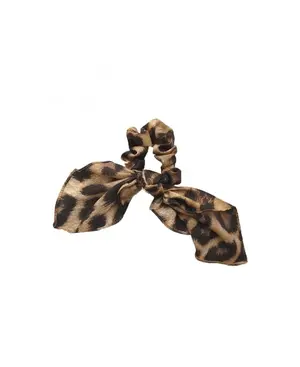 SOHO STYLE Leopard Print Bow Scrunchie