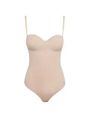 Wolford Mat De Luxe Thong Bodysuit Powder