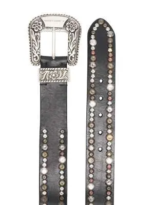 GOLDEN GOOSE Leather Belt - Black