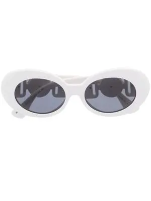 Versace Medusa Oval-frame Sunglasses - White