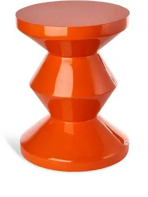 POLSPOTTEN Zig Zag Stool - Orange