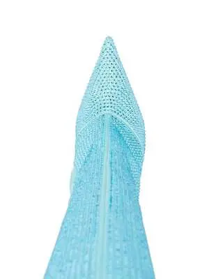 Liu Jo Crystal-embellished Pointed-toe High Heel Boots - Blue