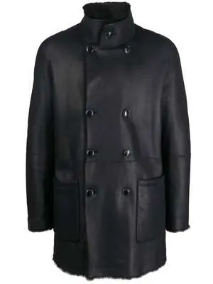 Giorgio Armani Double-breasted Shearling Flight Jacket