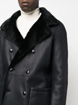 Giorgio Armani Double-breasted Shearling Flight Jacket