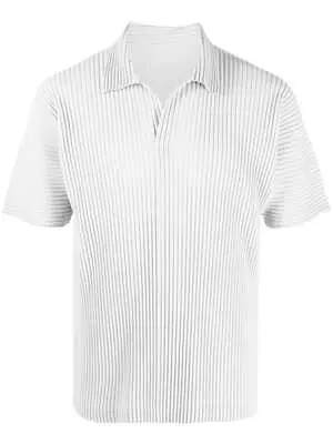 Issey Miyake Pleated Polo Shirt