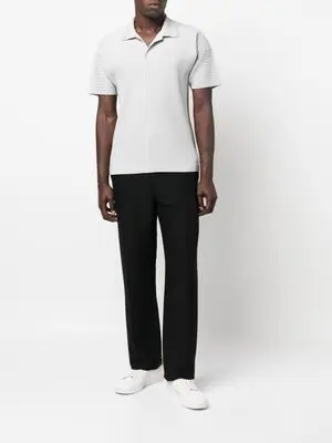 Issey Miyake Pleated Polo Shirt