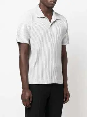 Issey Miyake Pleated Polo Shirt