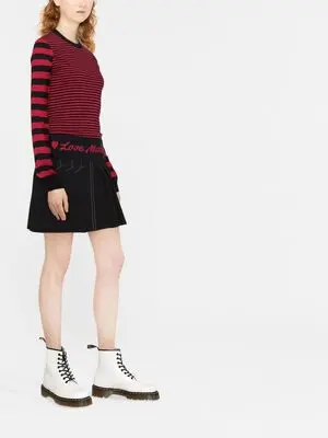Moschino Intarsia-logo Striped Jumper