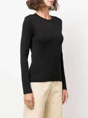 Theory Long-sleeved Cotton T-shirt - Black