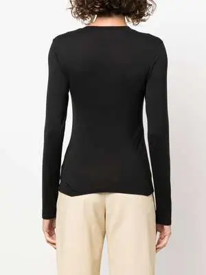 Theory Long-sleeved Cotton T-shirt - Black
