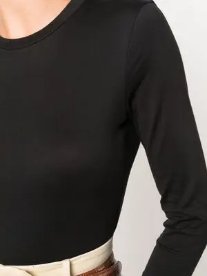 Theory Long-sleeved Cotton T-shirt - Black