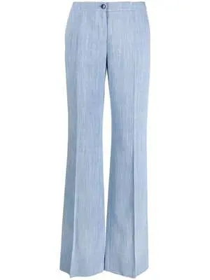 Etro Pressed-crease Two-pocket Flared Trousers