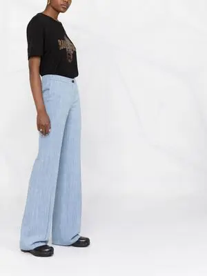 Etro Pressed-crease Two-pocket Flared Trousers